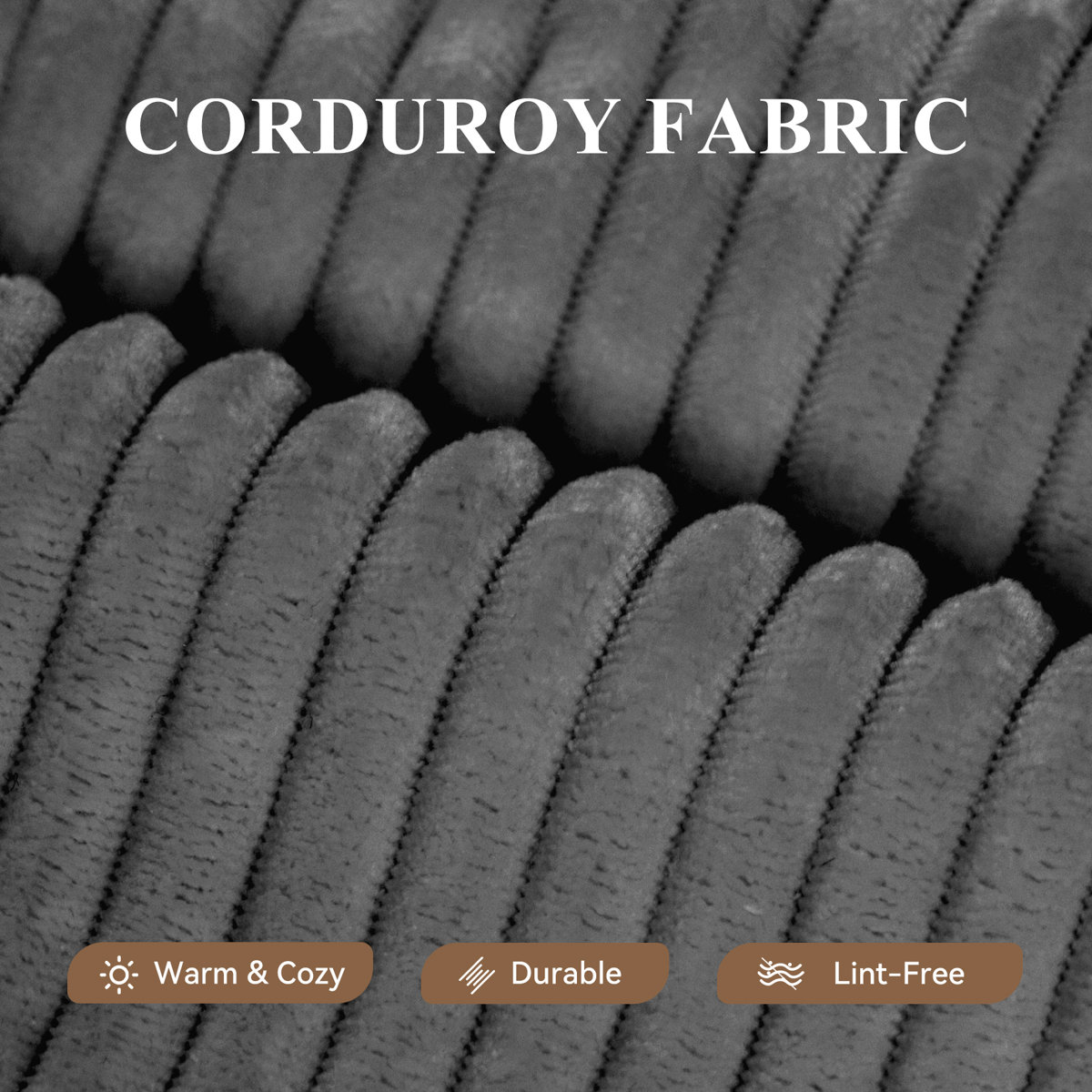 Latitude Run® Corduroy Fabric Modular Sectional Sofa with L-Shape Chaise Cloud Sectional ...